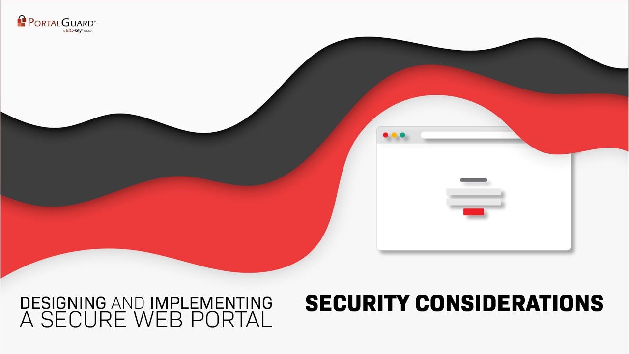 Security Considerations - Designing and Implementing a Secure Web Portal - YouTube