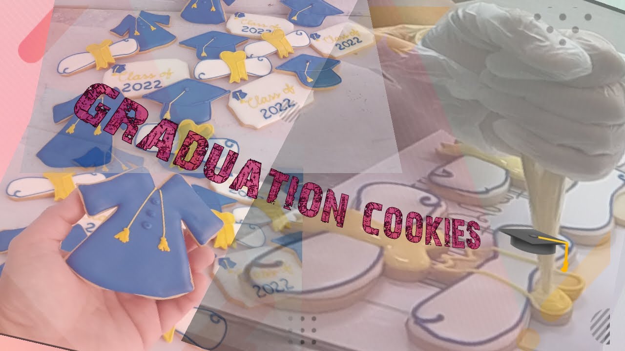 graduation cookies using royal icing 🎓🎓 - YouTube