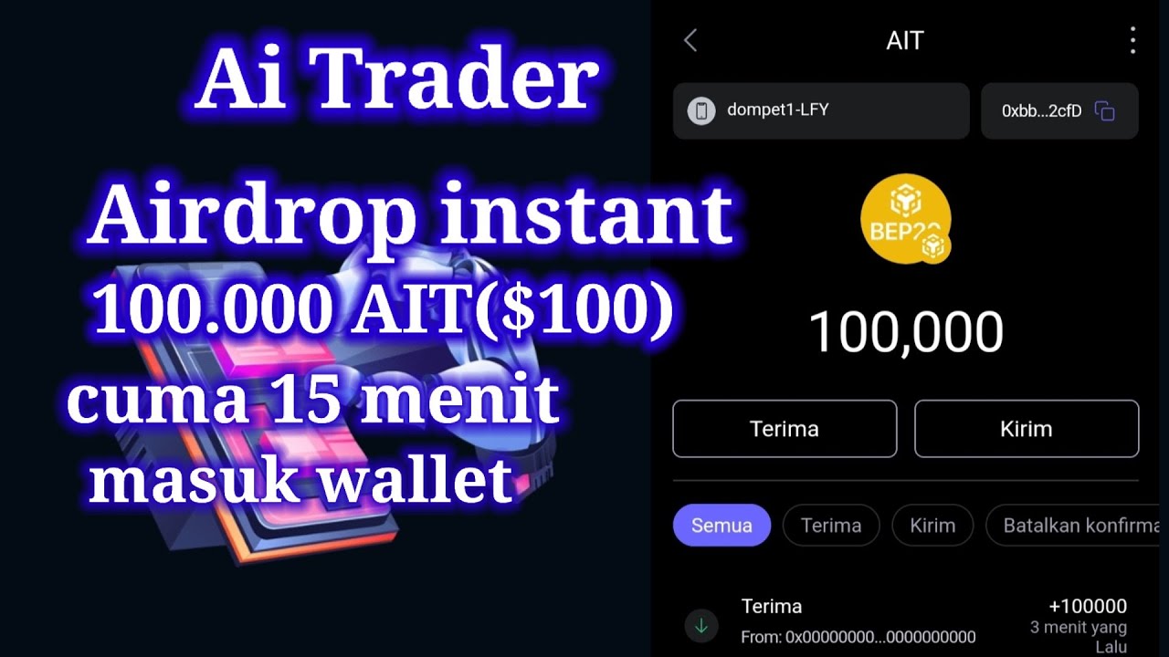 Airdrop instant.! 100.000 AIT($100) cuma 15 menit masuk wallet - YouTube
