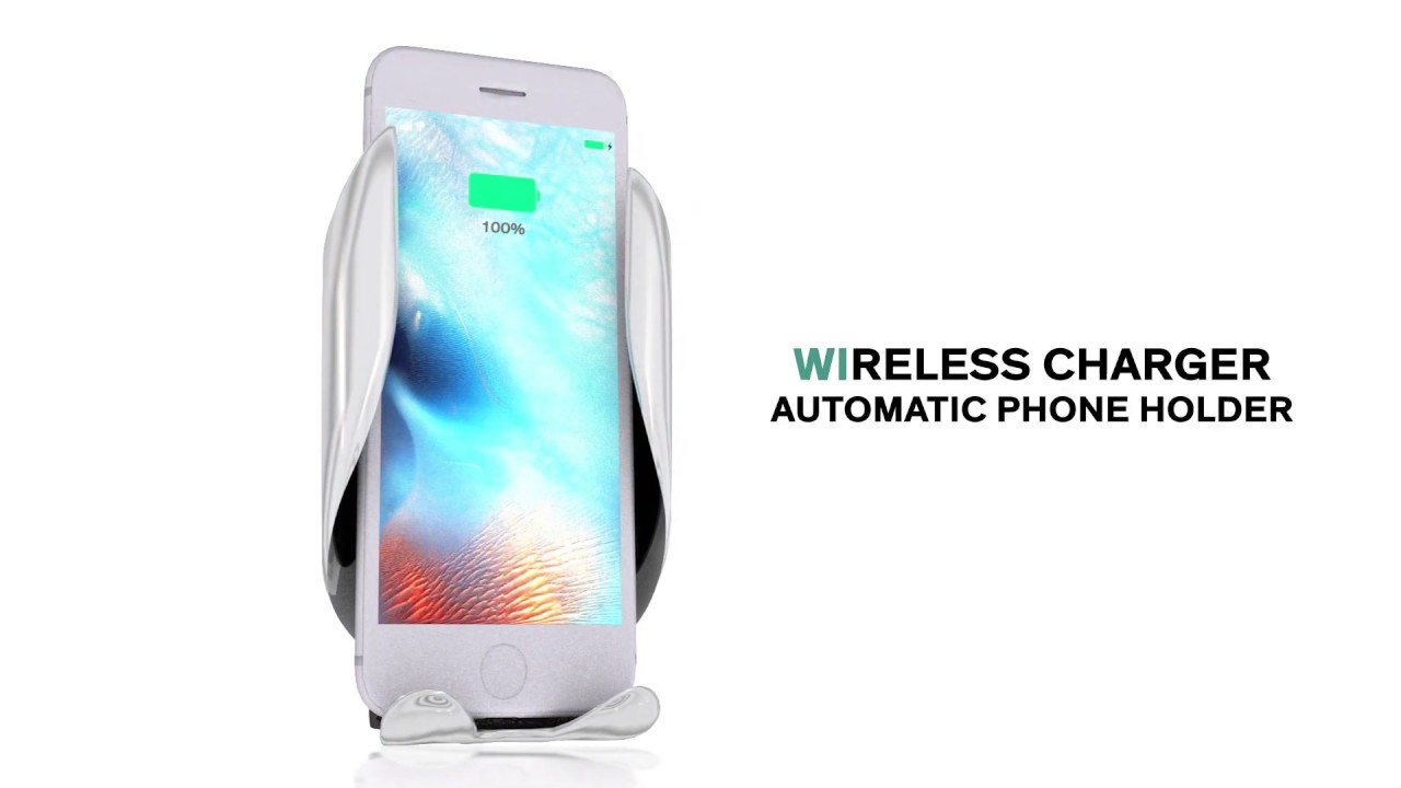 Wireless Charger Automatic Phone Holder - YouTube