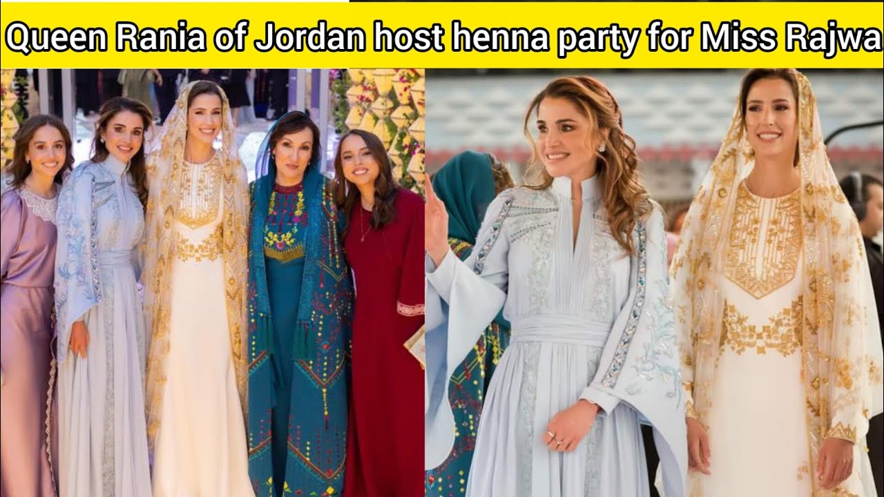 Queen Rania of Jordan host henna party for Miss Rajwa #queenrania # ...