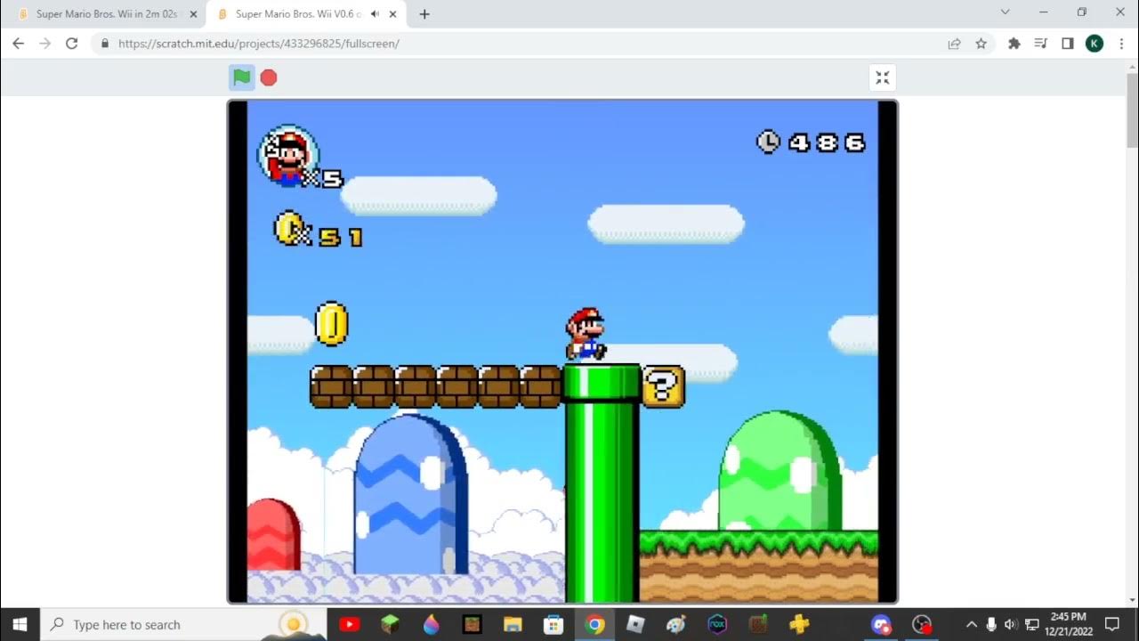 Super Mario Bros. Wii On Scratch In 1:54.750 FWR - YouTube