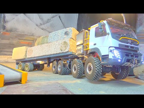 VOLVO FMX 8X8 SPECIAL! 52KG GRANITE STONES ! 15% SLOPE TO THE HILL ...