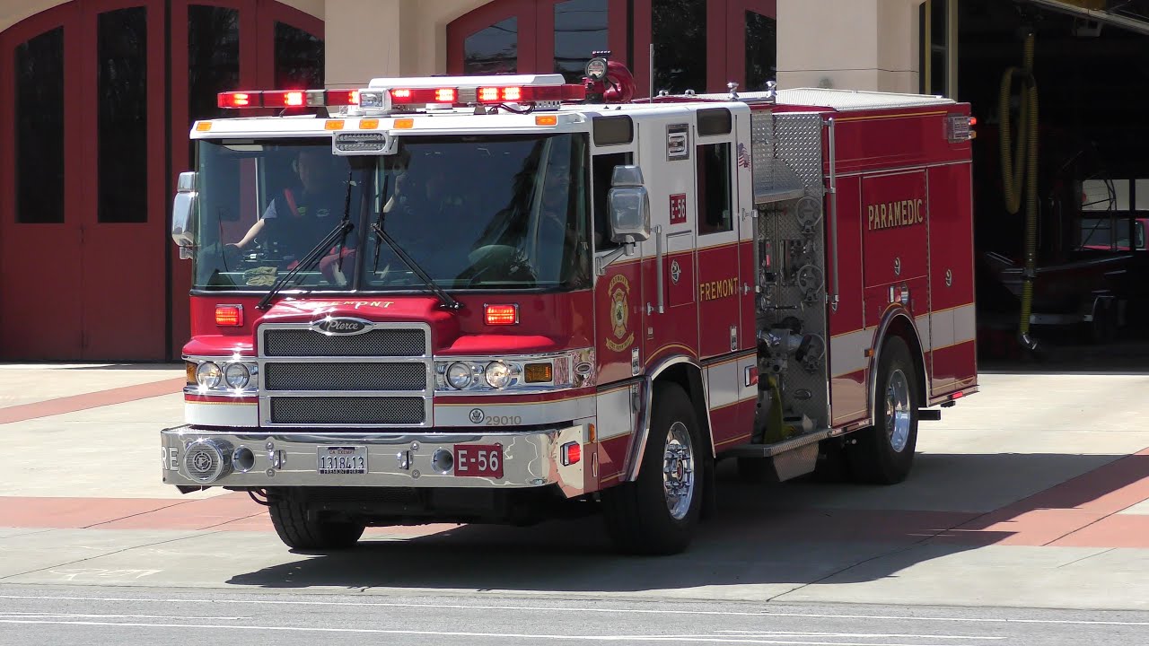 Fremont Fire Dept. Engine 56 (Reserve) Responding - YouTube