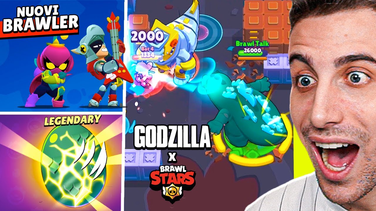 GODZILLA su Brawl Stars! NUOVO Uovo LEGGENDARIO + MUTAZIONI dei Brawler ...