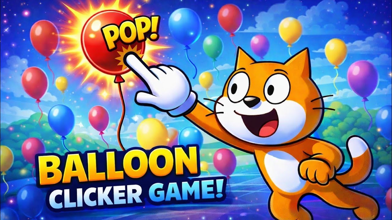 Scratch - how to make balloon clicker game|| in scratch || in hindi # ...
