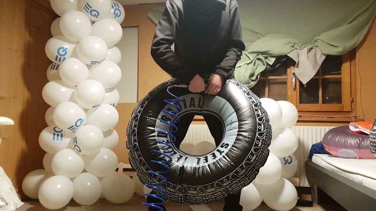 inflatable popping video swimm ring - YouTube