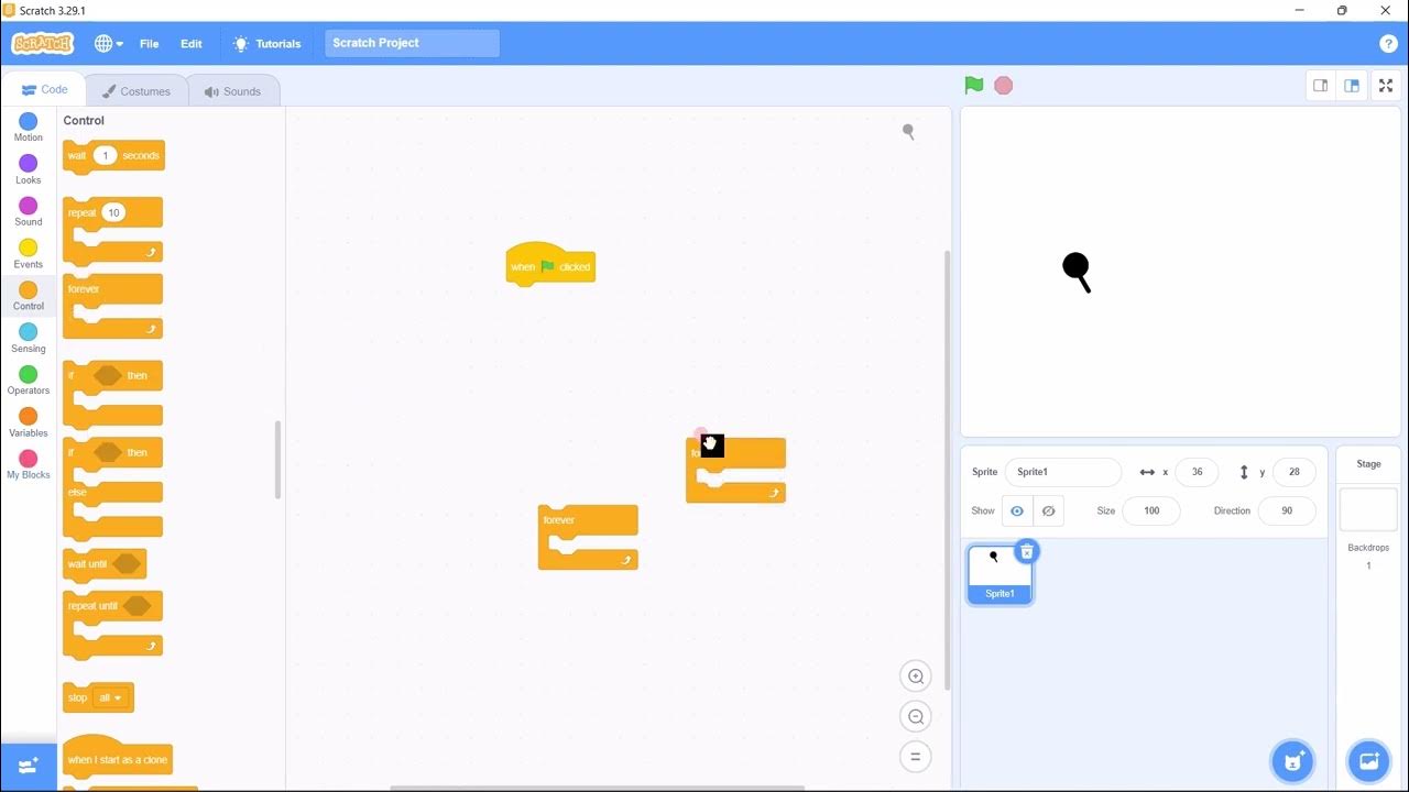 how to make something fowllow your mouse pointer in scratch - YouTube