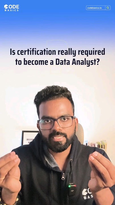 Data Analyst Certification #codebasics #data #dataanalyst - YouTube
