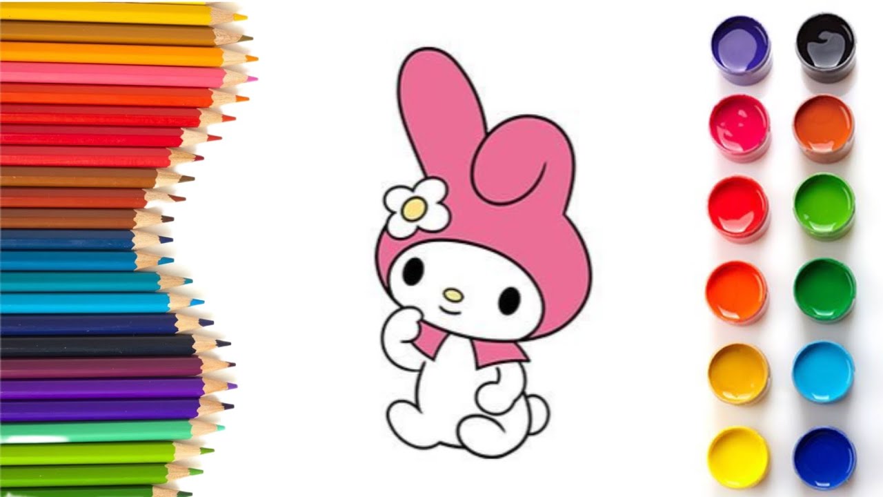 How To Draw My Melody / Drawing and Colouring for Children - YouTube