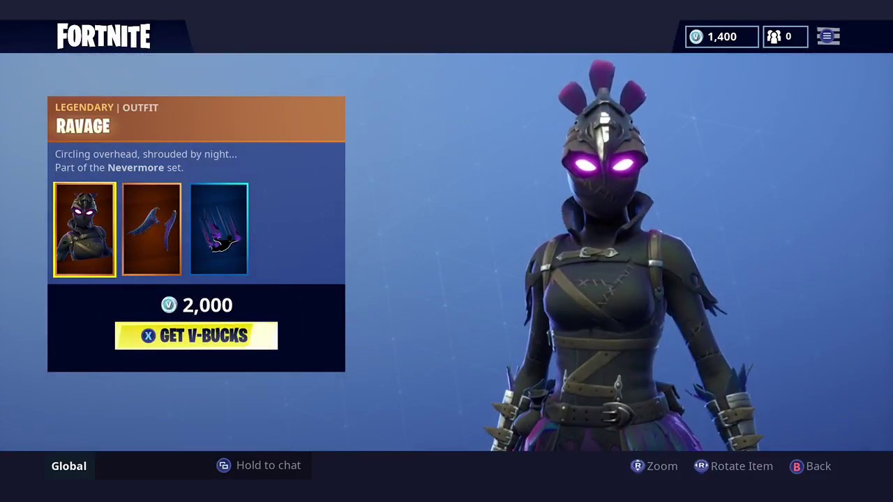 *NEW* RAVAGE SKIN: Fortnite Item Shop Today (26th August) - YouTube