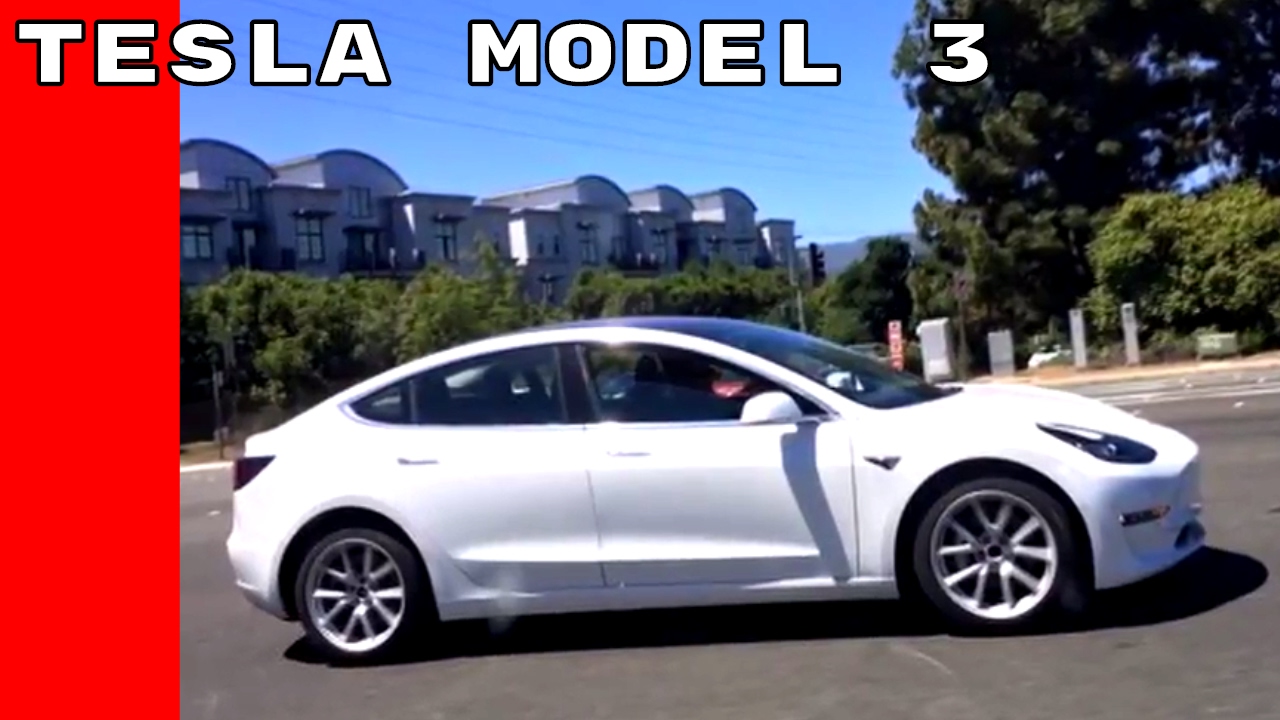 Tesla Model 3 Prototype Spotted in Palo Alto - YouTube