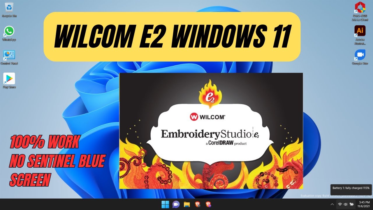wilcom e2 windows 11 - YouTube
