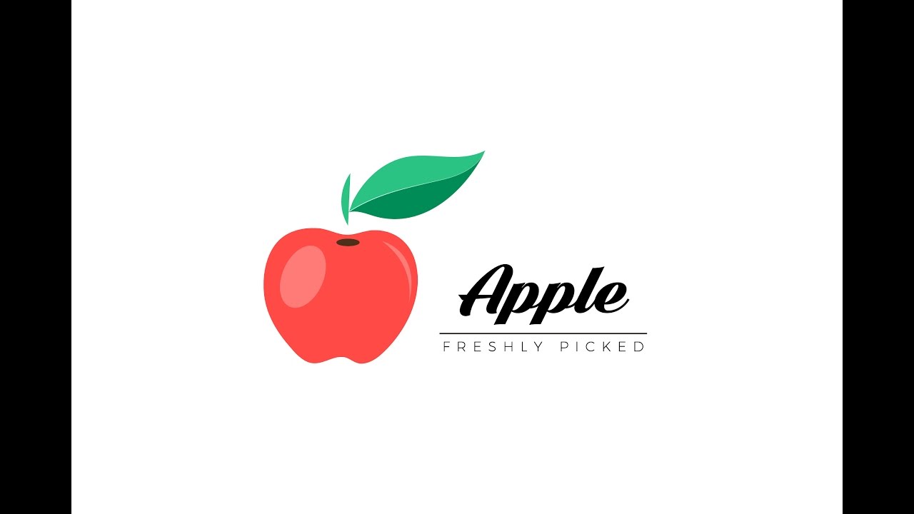 Illustrator Tutorial Freshly Picked Apple Logo Design Youtube