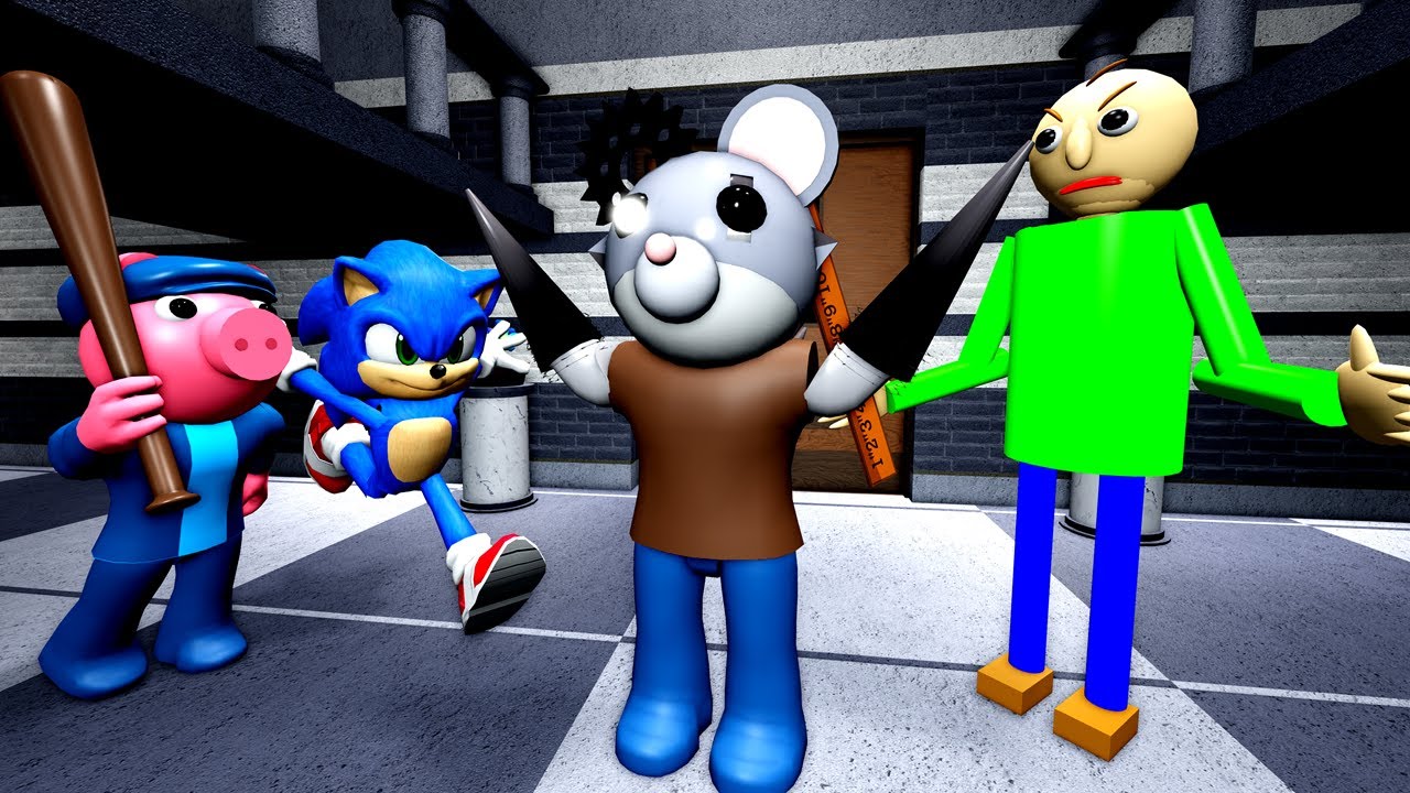ROBLOX PIGGY BOOK 2 - SONIC and BALDI Vs RAZE and WILLOW! Funny Roblox ...
