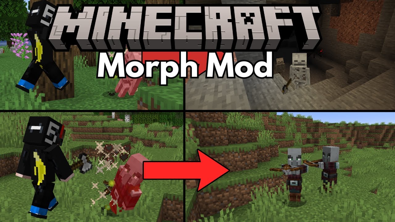 Minecraft With The Morph Mod is Fun - YouTube