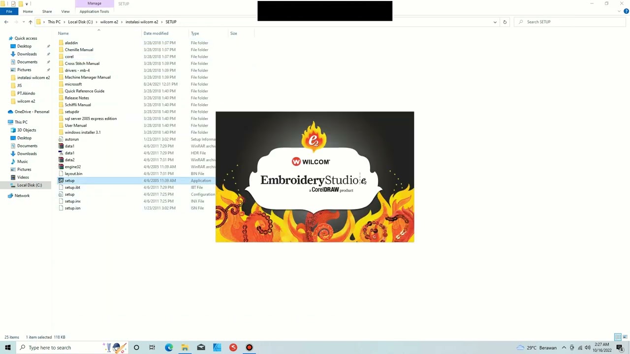 Tutorial Cara install wilcom e2 Terbaru di windows 10 , Suport semua windows 7, 8, 11 - YouTube
