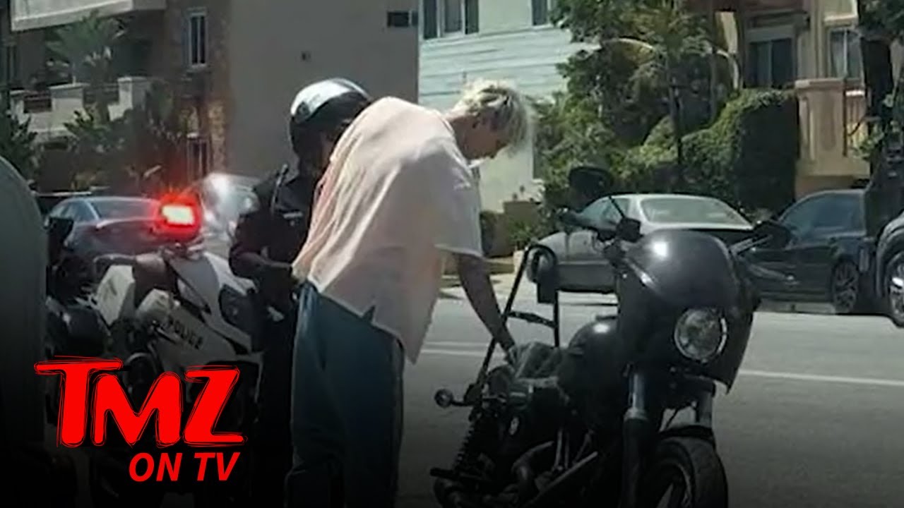 Machine Gun Kelly & Megan Fox Pulled Over on Motorcycle | TMZ TV - YouTube