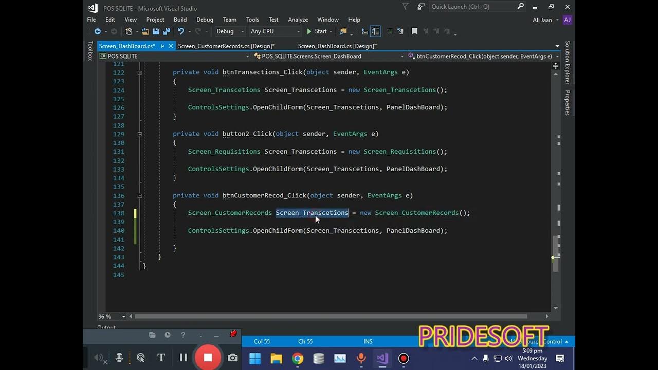 Developing Step By Step Point of Sale System In C# and SQLITE | Part 30 | PrideSoft - YouTube