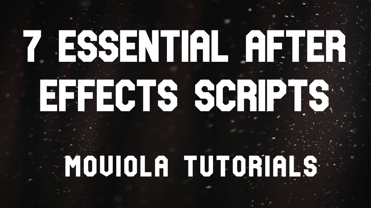 7 Essential After Effects Scripts - YouTube