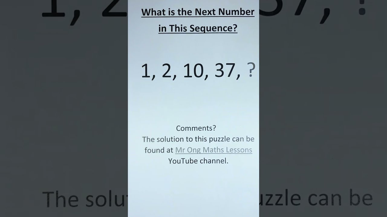 What Is The Next Number In This Sequence YouTube What Is The Next Number In This Sequence YouTube