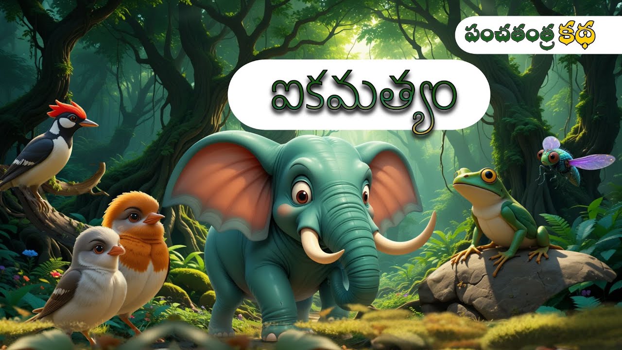 ఐకమత్యం తెలుగు కథ | Elephant and Sparrows Story | Telugu Stories ...