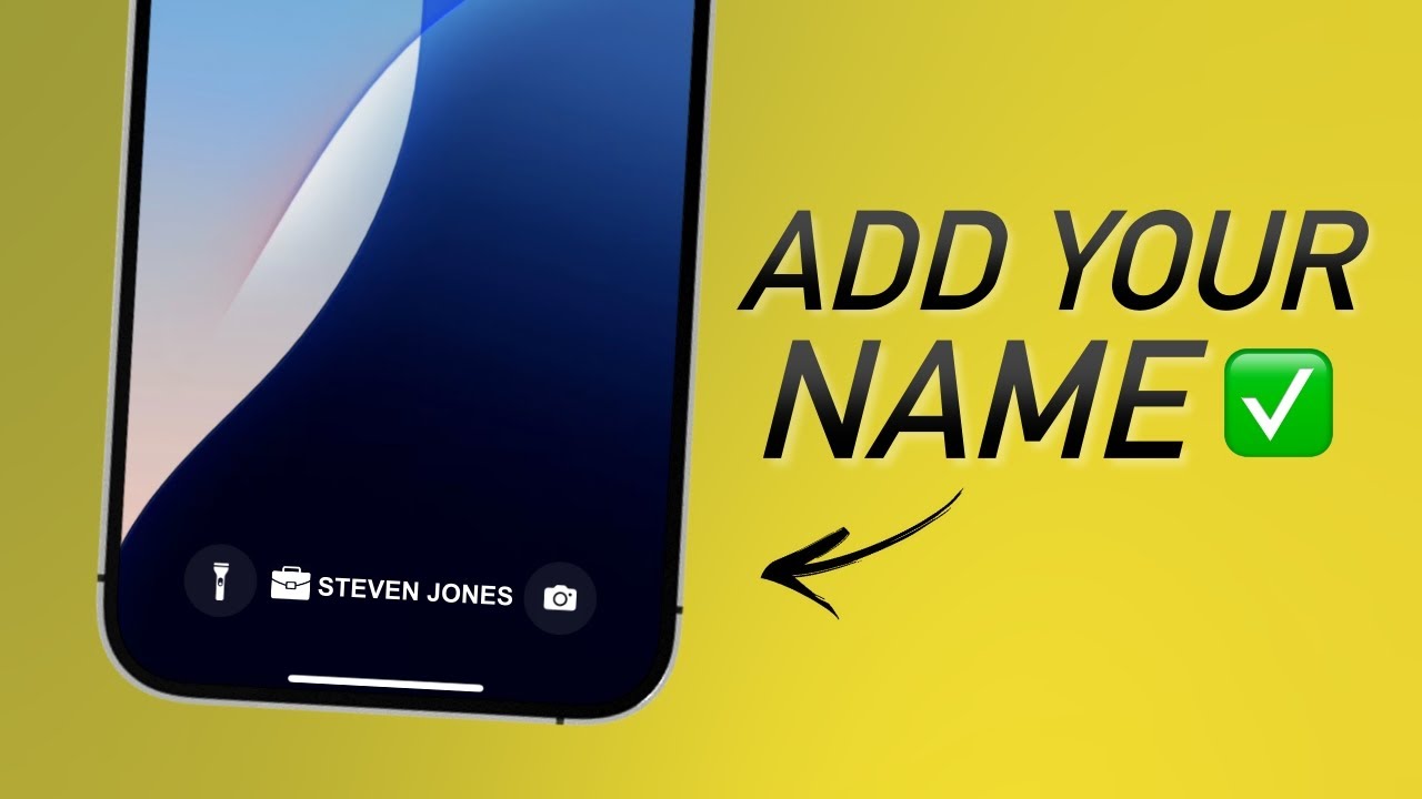 How To Put Your Name On iPhone Lock Screen - YouTube