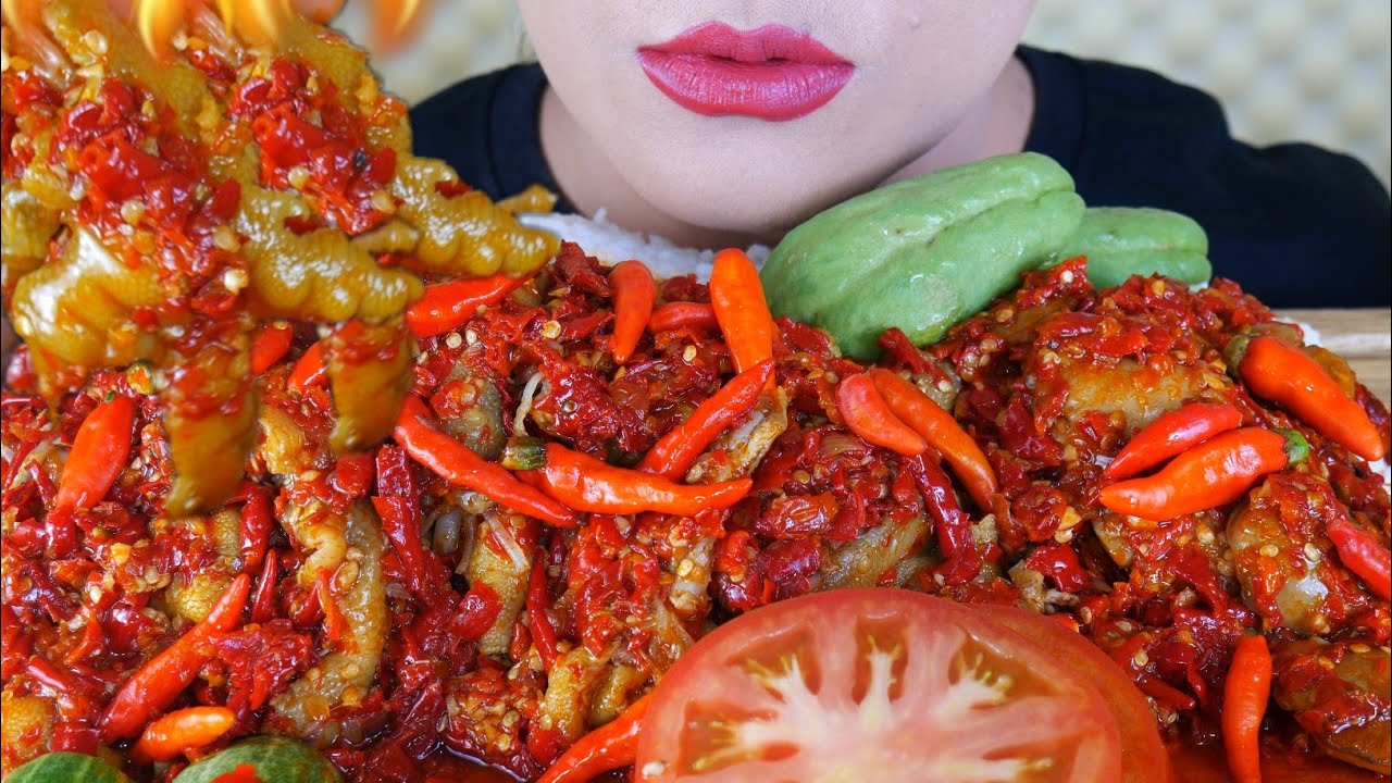 ASMR BALADO PEDAS CEKER TANPA TULANG DAN JENGKOL | ASMR MUKBANG ...