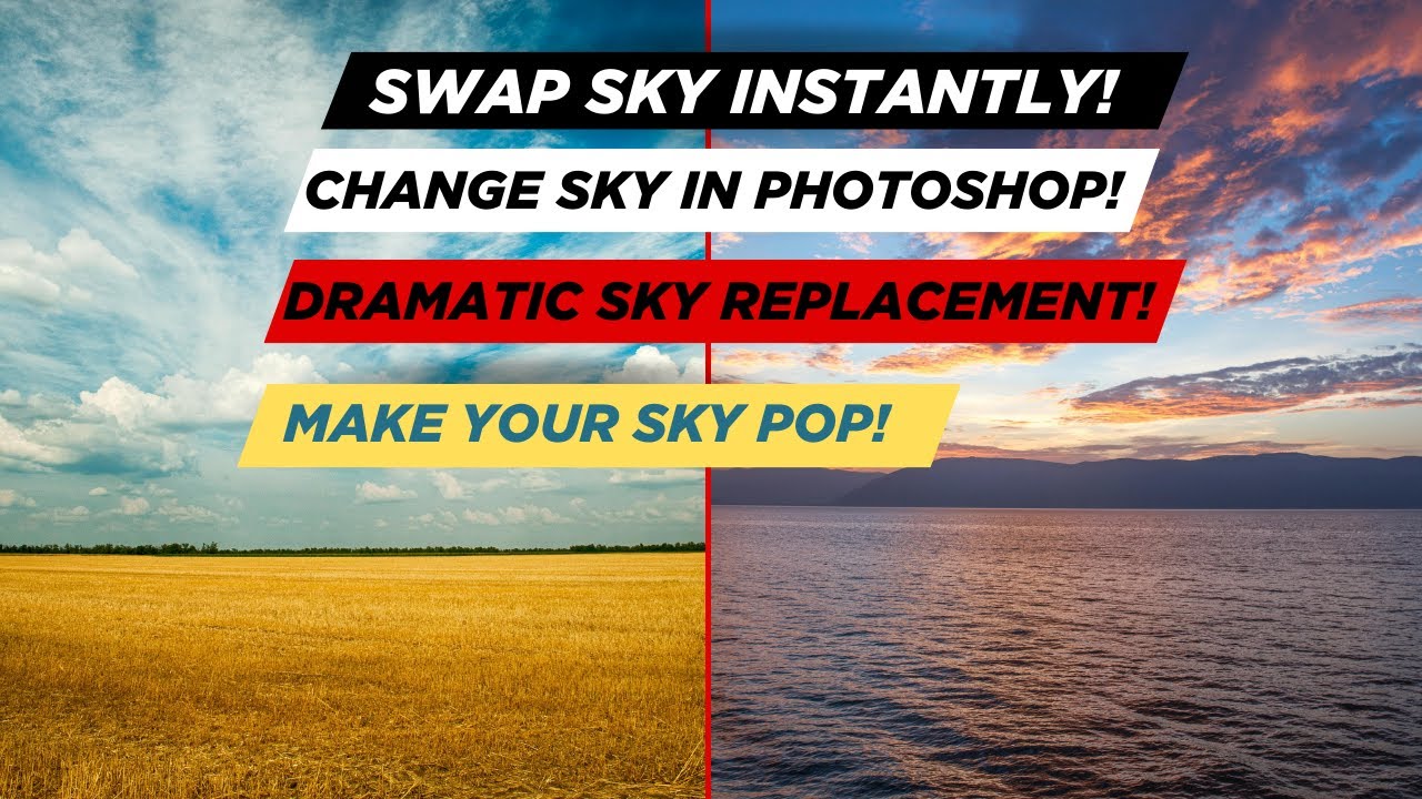 How To Replace A Sky In Photoshop – Add A Sunset Or Blue Sky! - YouTube