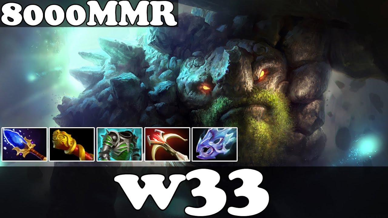 Dota 2 - w33 8000 MMR Plays Tiny vol 5 - Ranked Match Gameplay - YouTube