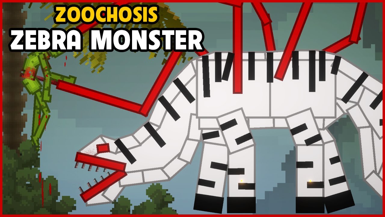 Zoochosis Zebra Monster in Melon Playground | Melon Sandbox Update 24.5 ...
