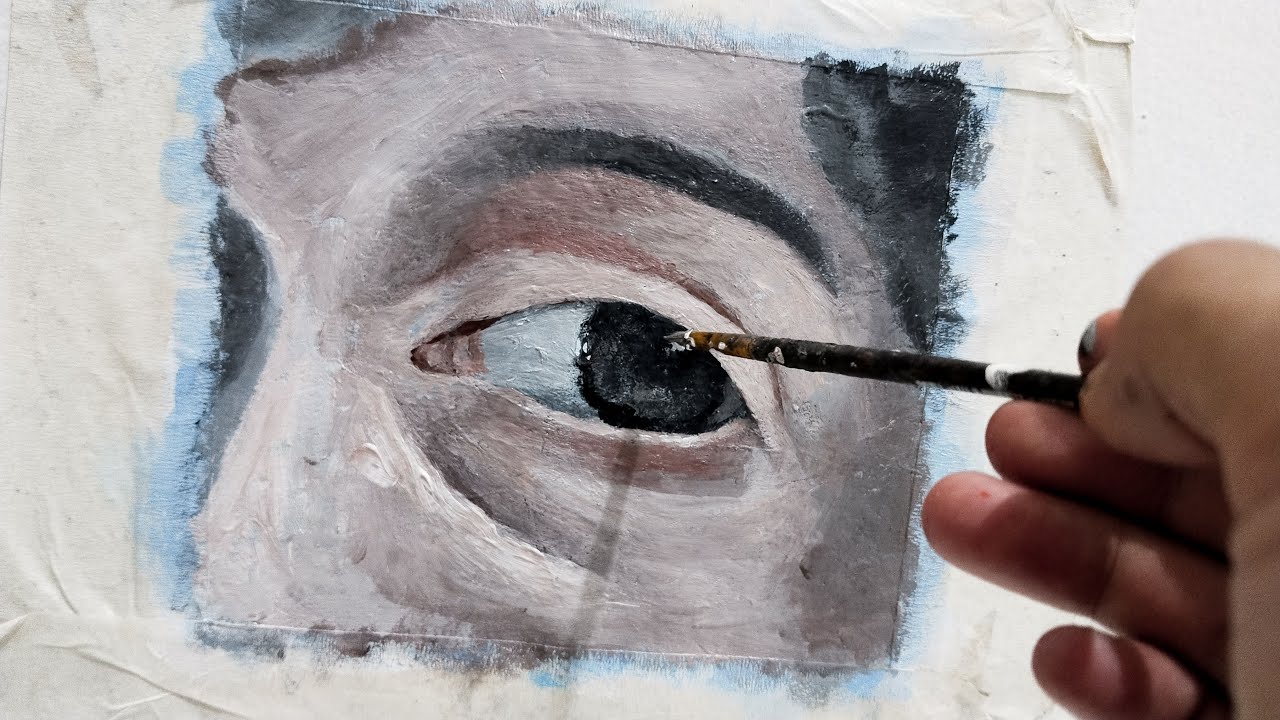 bagaimana cara melukis mata menggunakan acrylic di kanvas - eyes ...