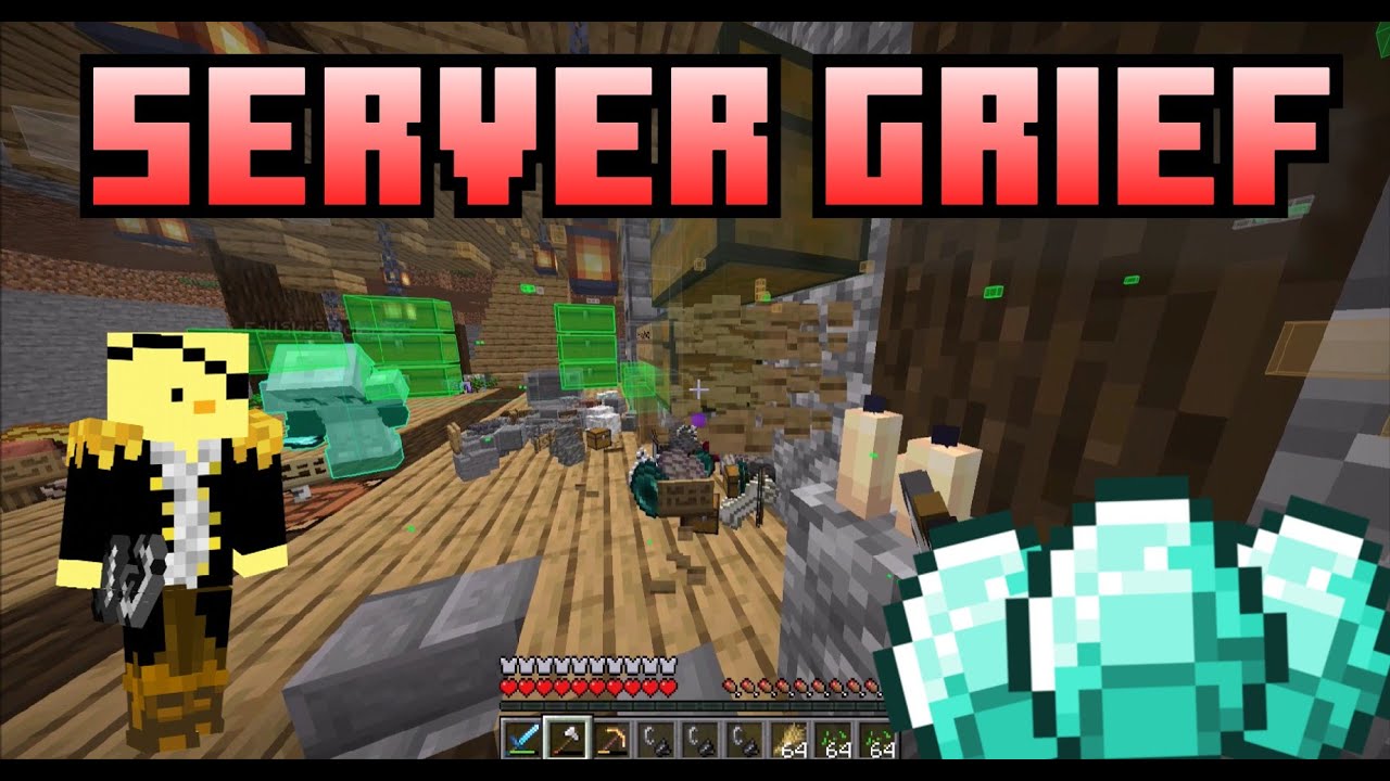 Minecraft Griefing Server While There Offline! - YouTube