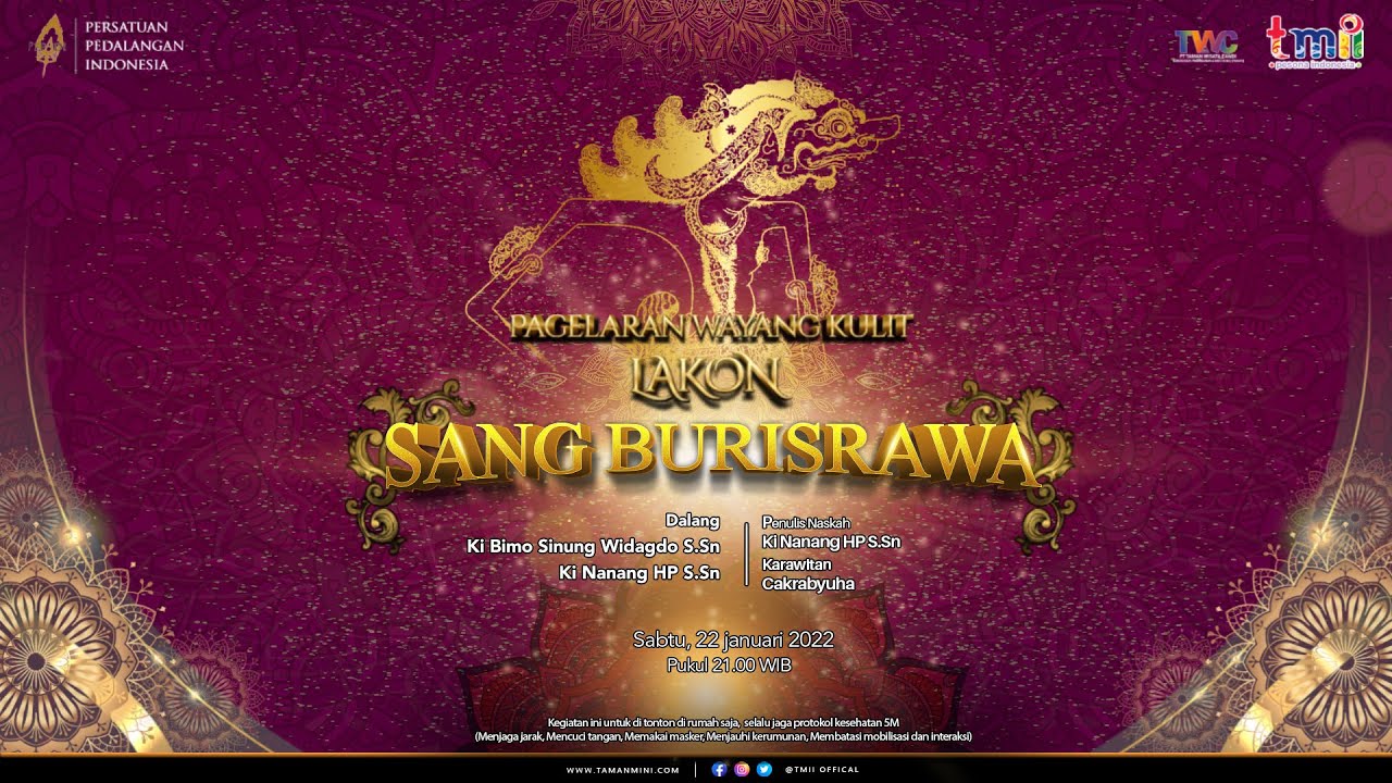 PAGELARAN WAYANG KULIT " SANG BURISRAWA " KI BIMO SINUNG WIDAGDO S.SN ...