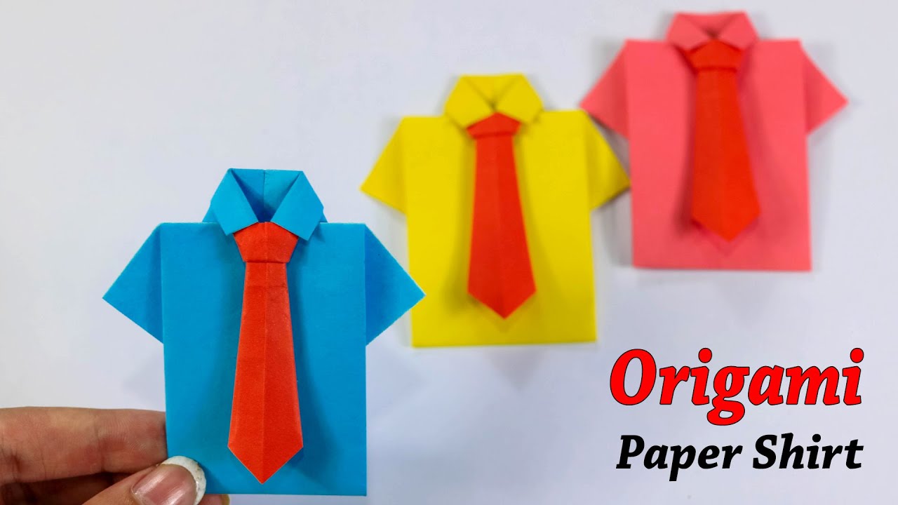 How to Make Paper Shirt - DIY Origami Paper Crafts. - YouTube