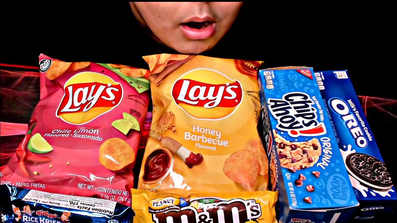 ASMR EATING CRUNCHY FOOD SNACKS - YouTube