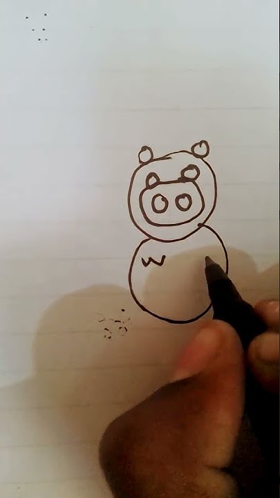 very easy way to draw pig # kavya art and craft crative ideas# ...