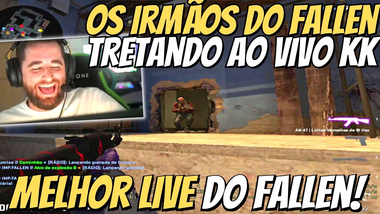 FALLEN fez sua melhor LIVE STREAM, jogando com seus IRMÃOS, MUITA TRETA ...