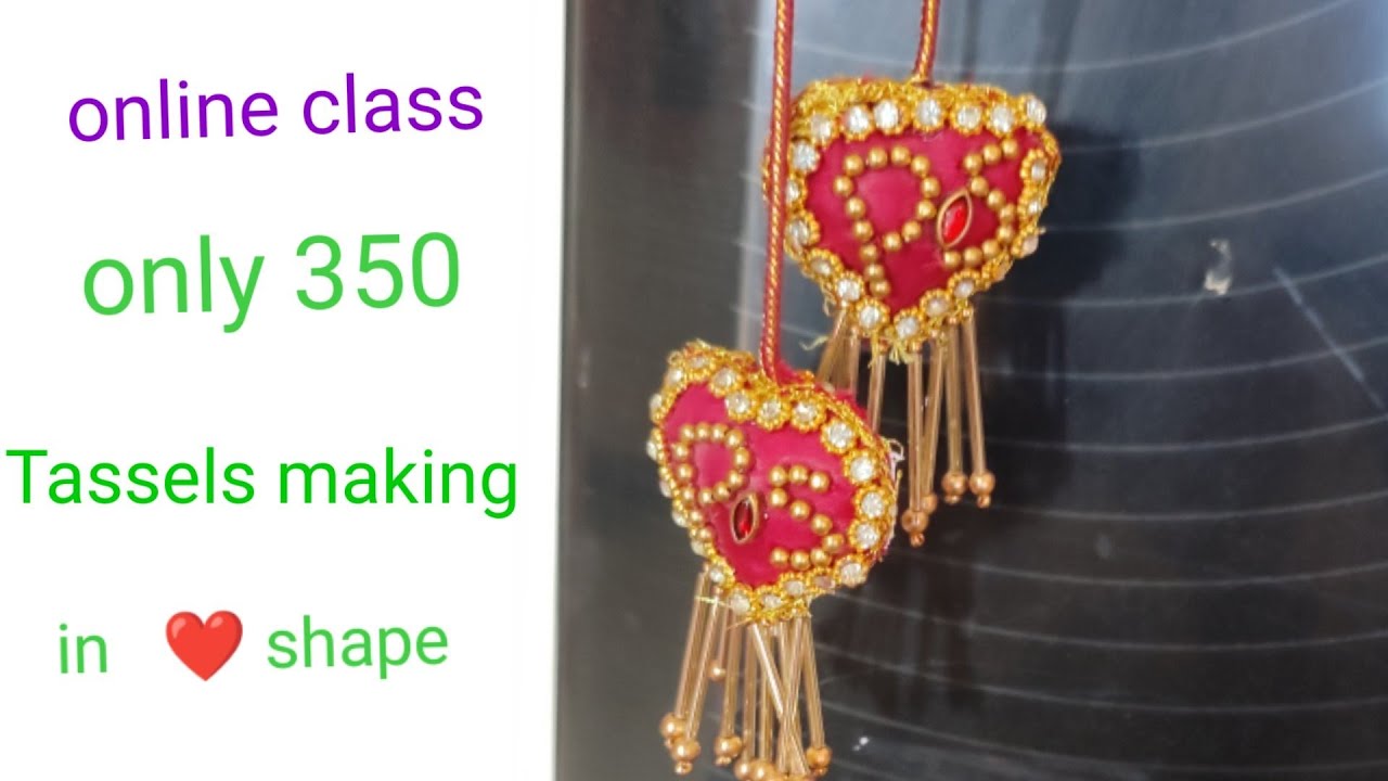 Initial letter Tassels making in aari work - YouTube