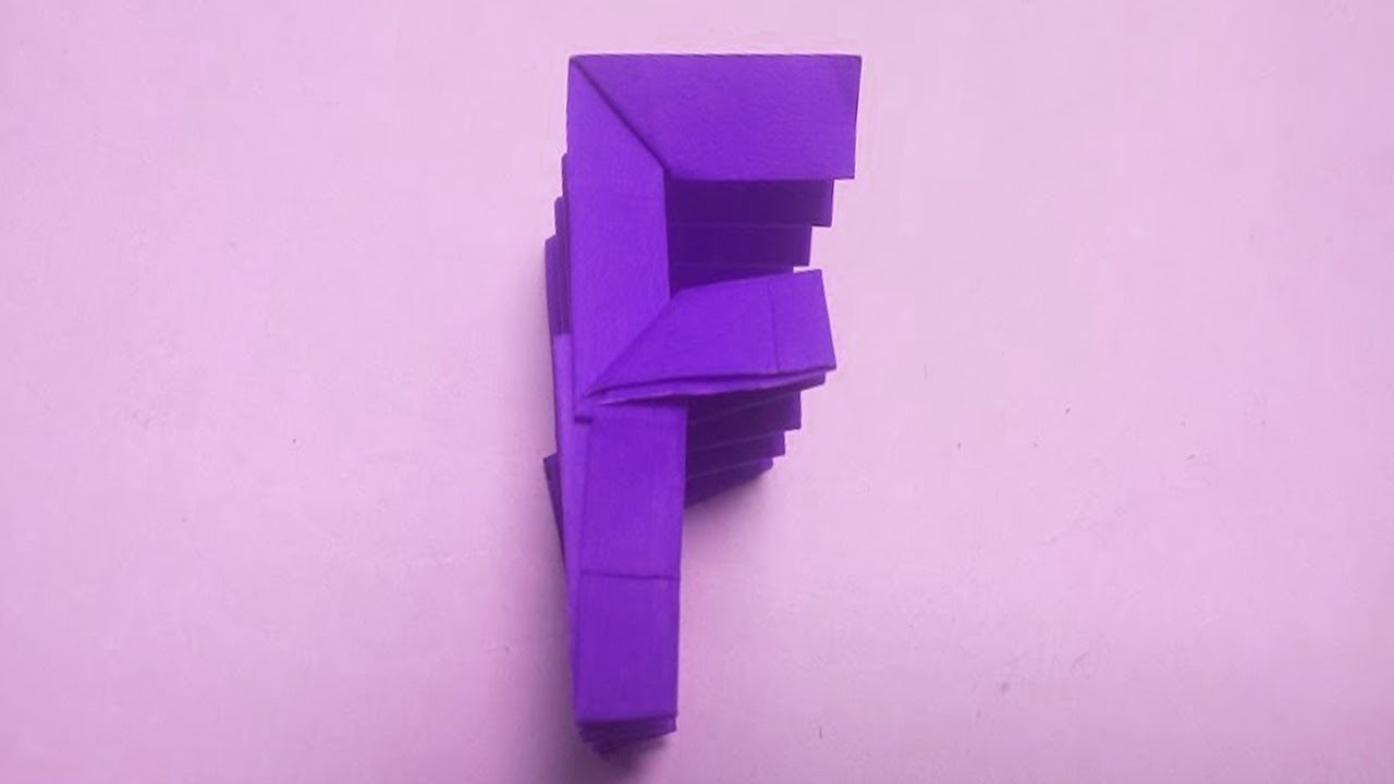 How to make an origami letter 'F' - YouTube