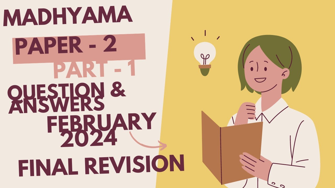 MADHYAMA FINAL REVISION PAPER 02 PART 01/02| @knowledgeduniya963 # ...