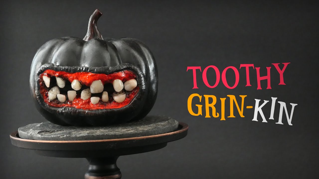 Making a Toothy Pumpkin for Halloween - YouTube