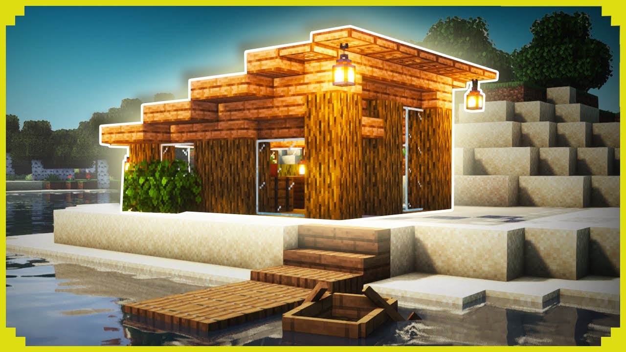 🦊Como fazer uma CASA NA PRAIA no MINECRAFT - YouTube