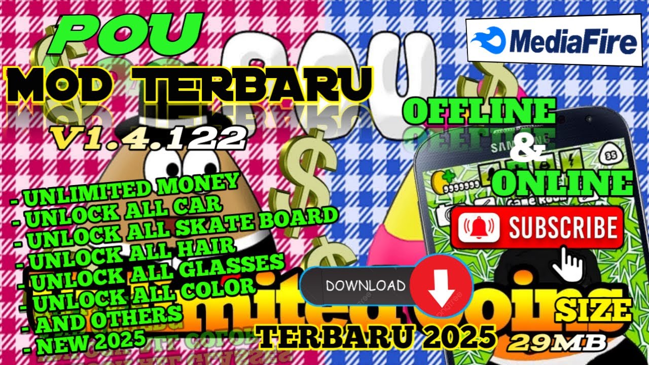 POU MOD APK MAX LEVEL AND UNLIMITED MONEY - YouTube