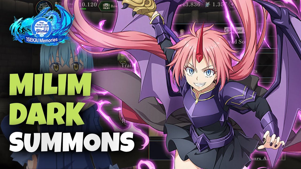 MILIM DRAGON LORD DARK Summons - SLIME - ISEKAI Memories - YouTube