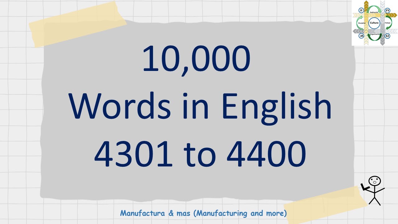 44 10,000 words used in English 4301 to 4400 - YouTube
