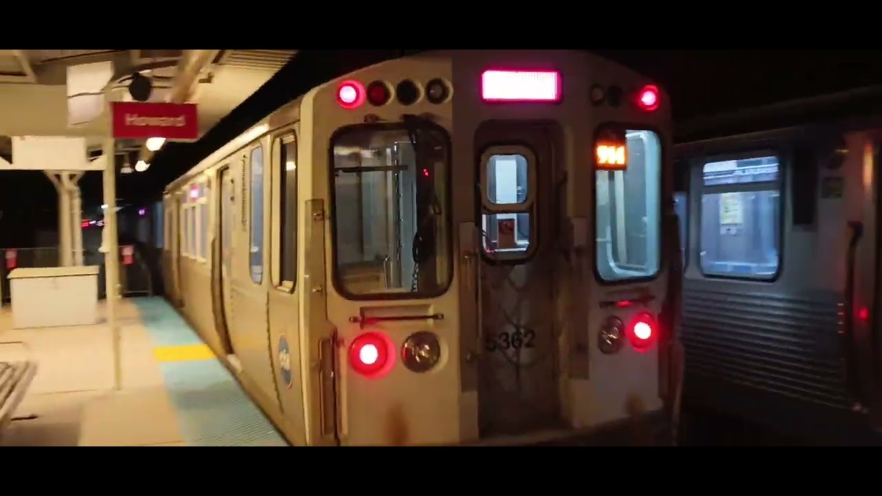 CTA train at Jarvis Red Line Station 2/19/2024 - YouTube