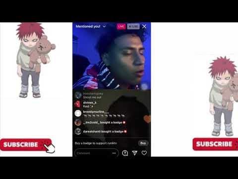 Runik talking to badkidbam Instagram live