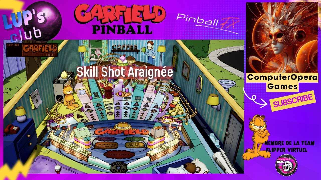 Pinball FX Garfield Pinball Skill Shot Araignée - YouTube