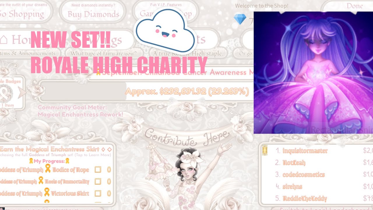 NEW ROYALE HIGH SET FOR CHILD CANCER AWARENESS ! + reworked magical ...